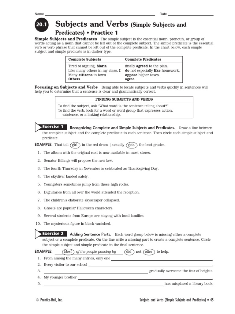 phsg01ug9a12 | PDF | Subject (Grammar) | Verb