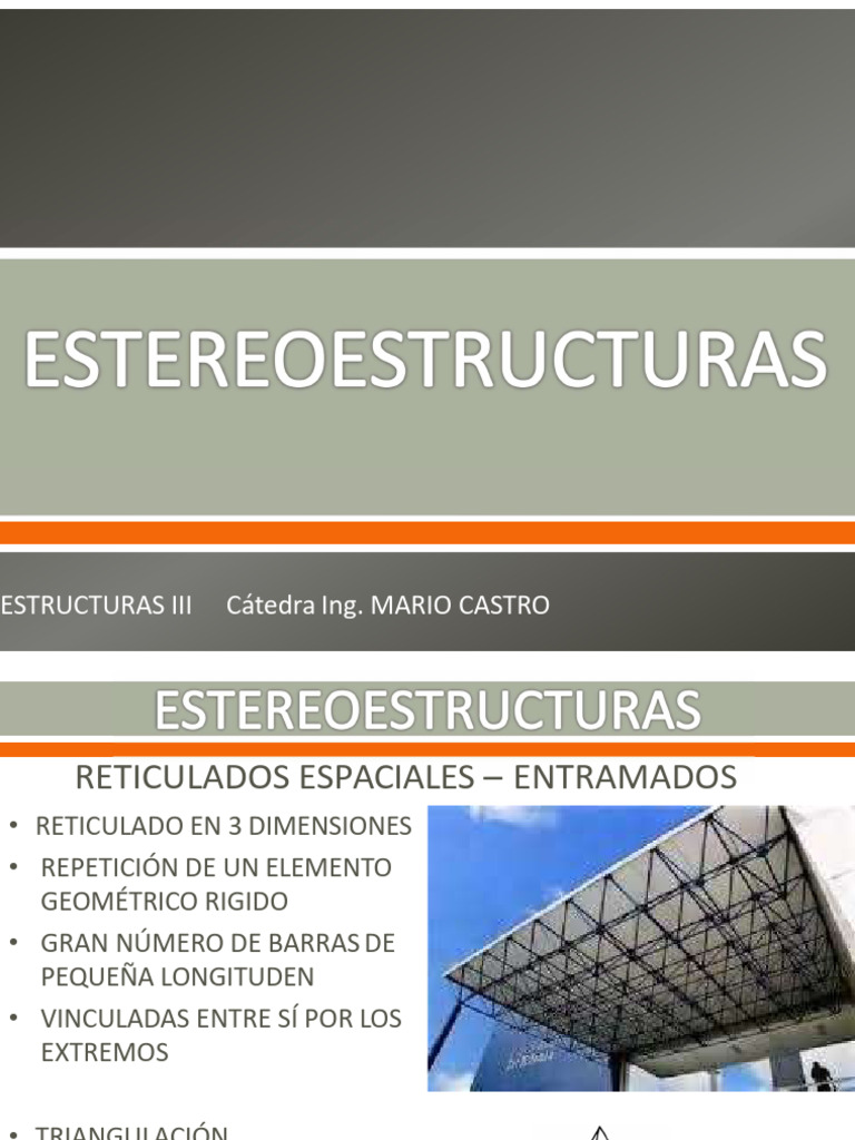 Estructuras Iii Cátedra Ing. Mario Castro | PDF | Geometría