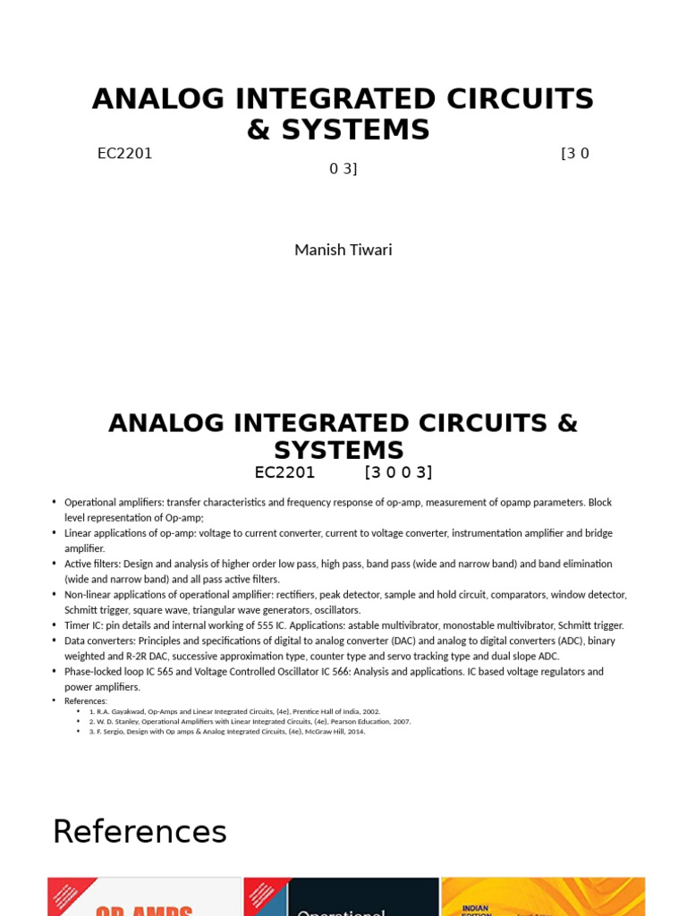 Operational Amplifiers Pdf Operational Amplifier Amplifier