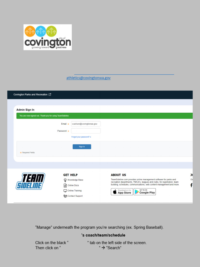TeamSideline GUIDE | PDF | Cyberspace | Software