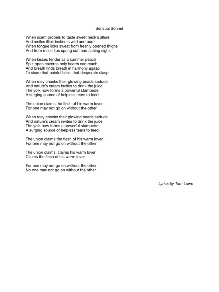 Sensual Sonnet | PDF
