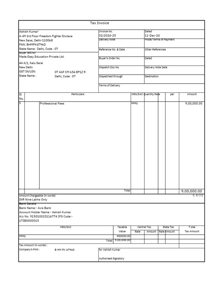 Ashish Kr Invoice2 | PDF Ashish Kr Invoice2 | PDF