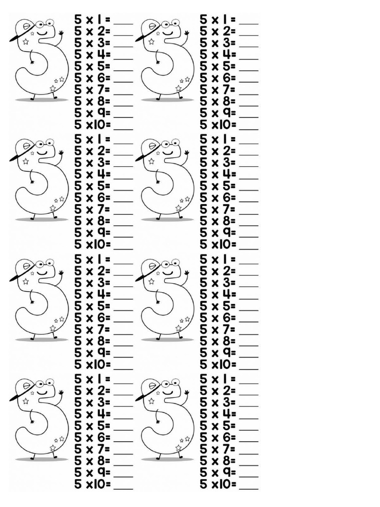 Inmultirea Cu 5 | PDF
