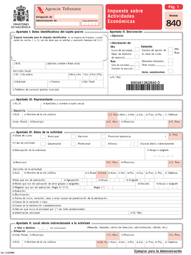 Modelo 840 Iae | PDF