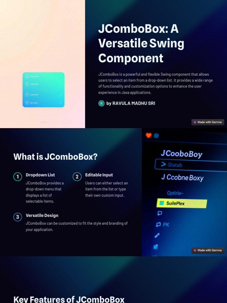 Mastering JComboBox in Java Swing | PDF | Icon (Computing) | Page Layout