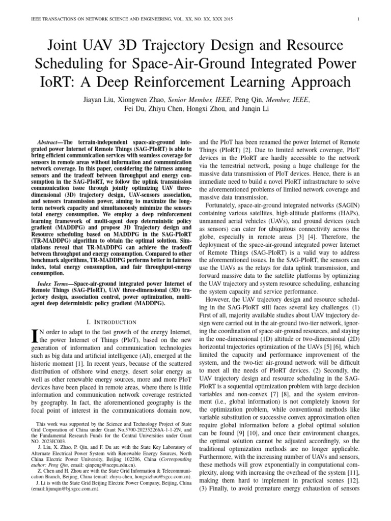 Joint UAV 3D Trajectory Design and Resource Scheduling for Space-Air-Ground Integrated Power ...