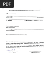 VFS Global Passport Collection Authorization | PDF | Government ...