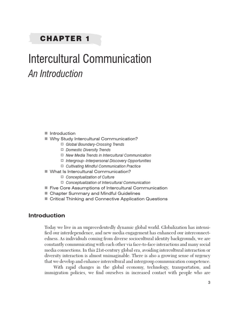 Communicating Across Cultures ---- (1. Intercultural Communication an Introduction) | PDF | New ...