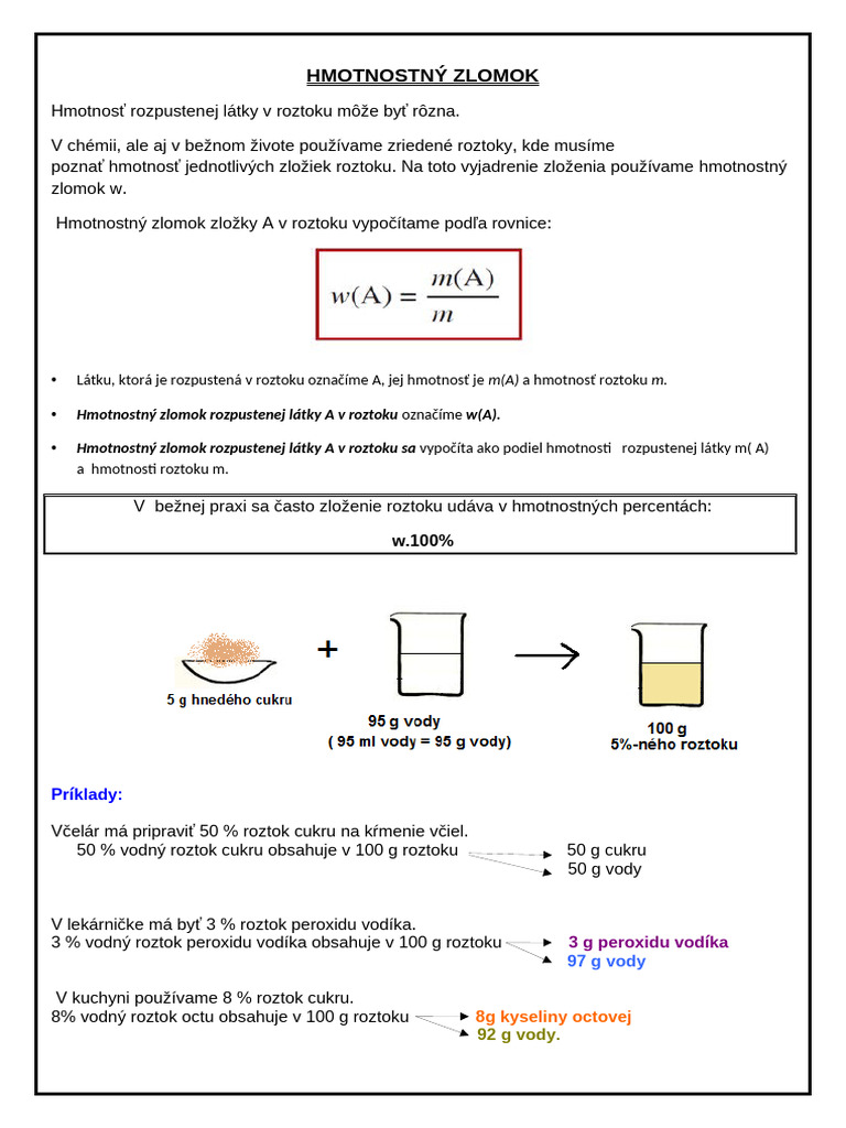 Hmotnostný Zlomok | PDF