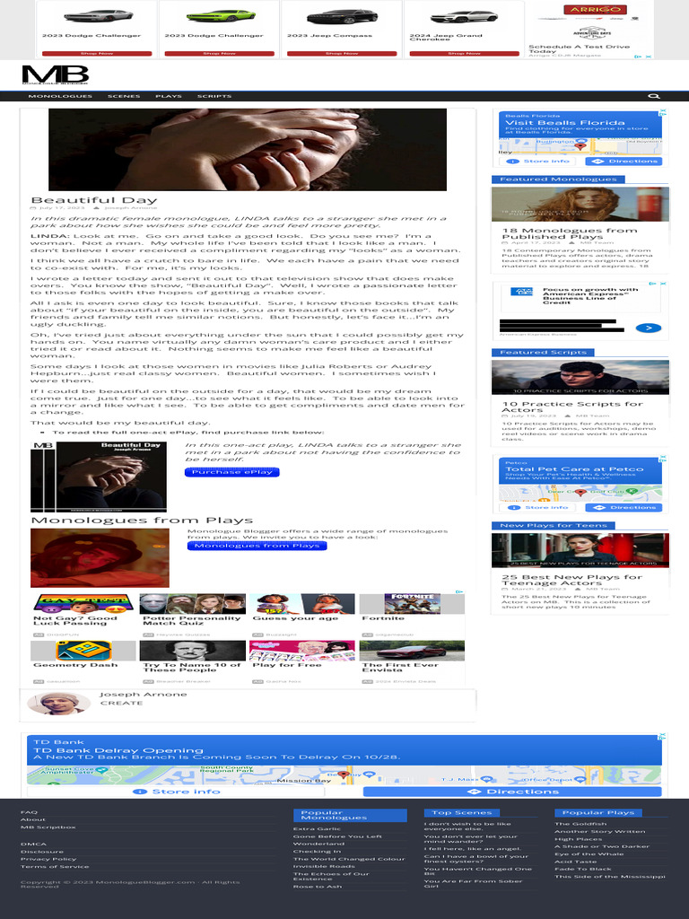 Beautiful Day - Monologue Blogger | PDF