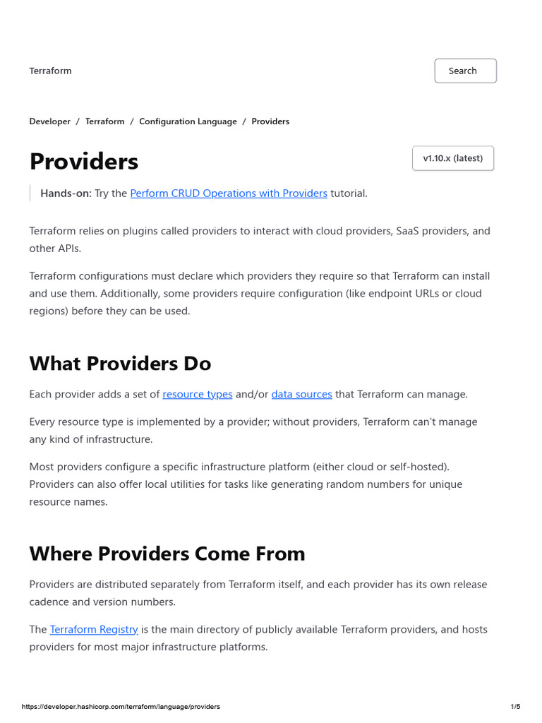 Providers - Configuration Language _ Terraform _ HashiCorp Developer ... Providers - Configuration Language _ Terraform _ HashiCorp Developer ...