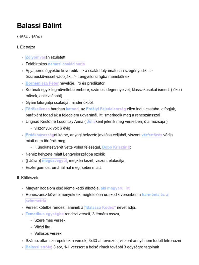 Balassi Bálint | PDF