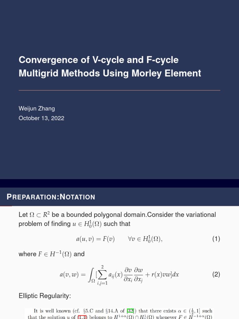 Multigrid Methods for Mathematicians | PDF | Equations | Differential ...