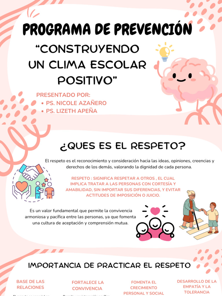 Clima Escolar Positivo: Respeto e Inclusión | PDF | Tolerancia ...