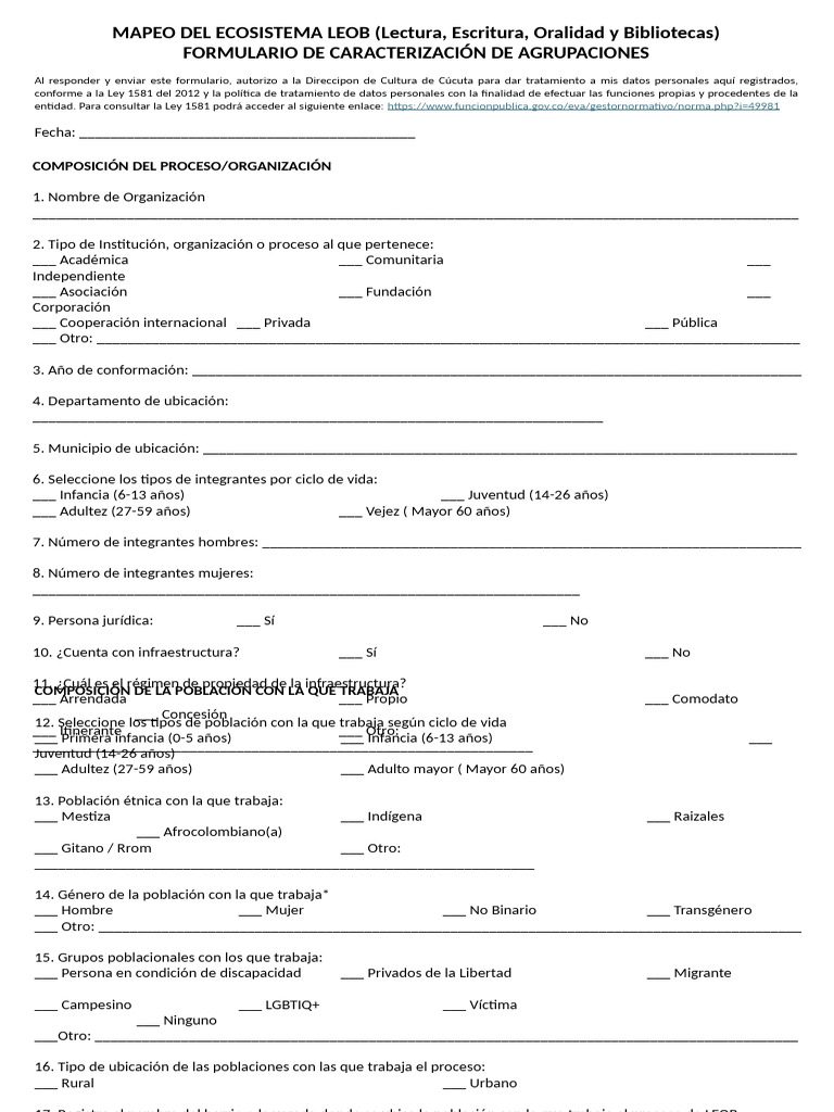 Encuesta Agrupaciones de Leob | PDF