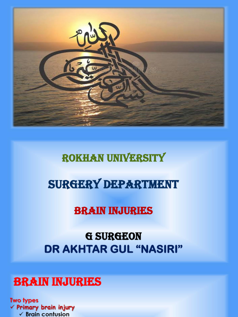 2nd Lec 3s2 Brain Injuries | PDF | Traumatic Brain Injury | Human Diseases And Disorders