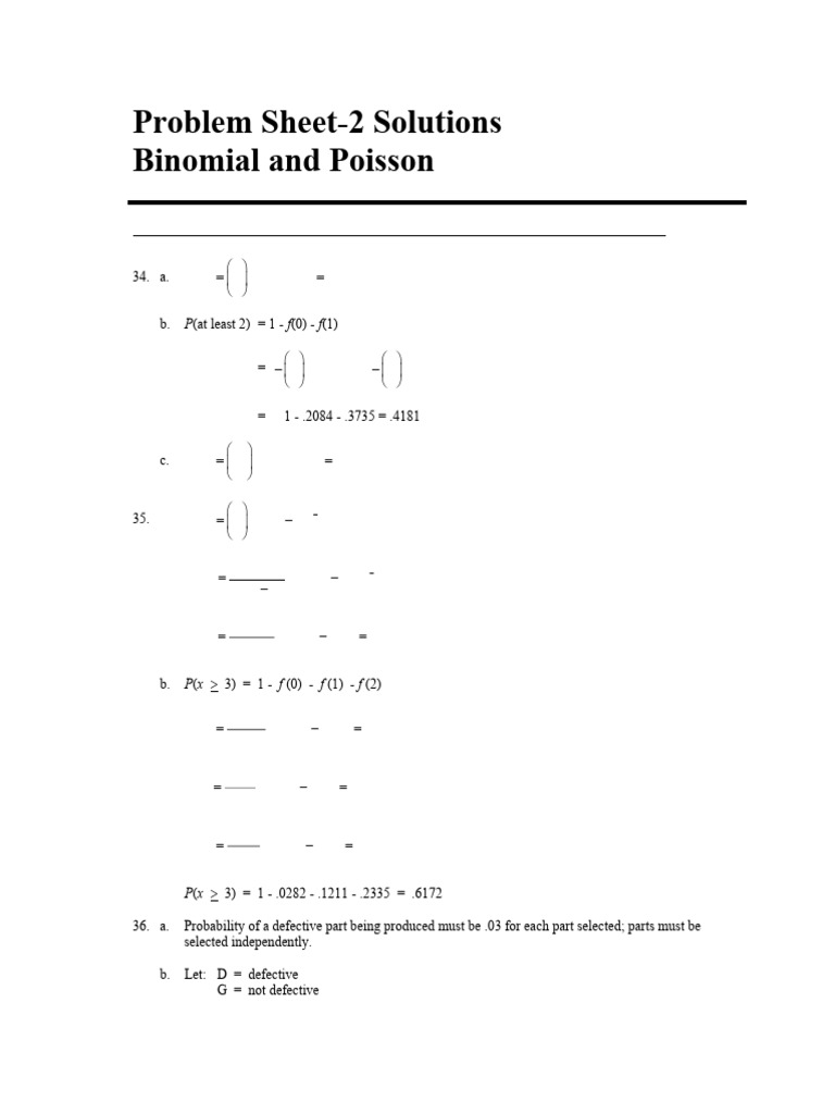 Problem Sheet 2 Solution | PDF | Statistical Models | Applied Mathematics