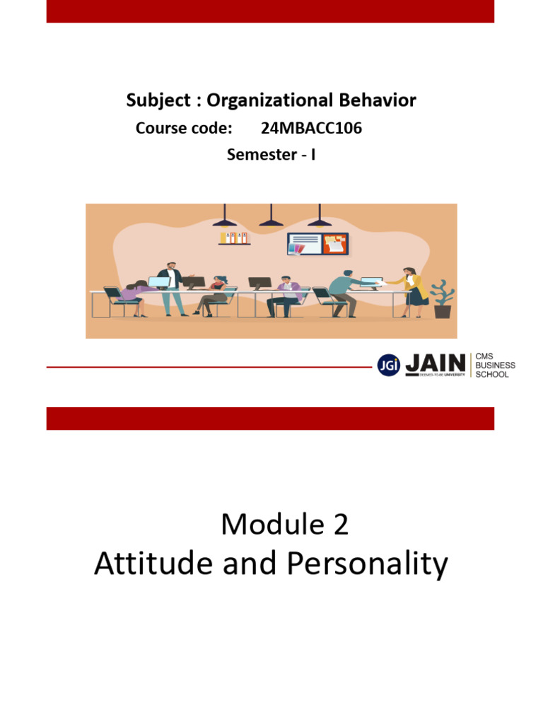 student ref -OB Module-2-Sep24 | PDF | Job Satisfaction | Attitude (Psychology)