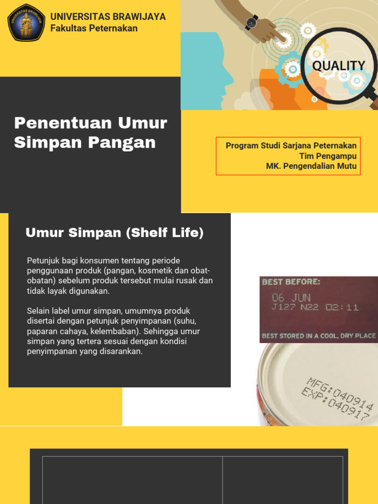 Panduan Penentuan Umur Simpan Pangan | PDF