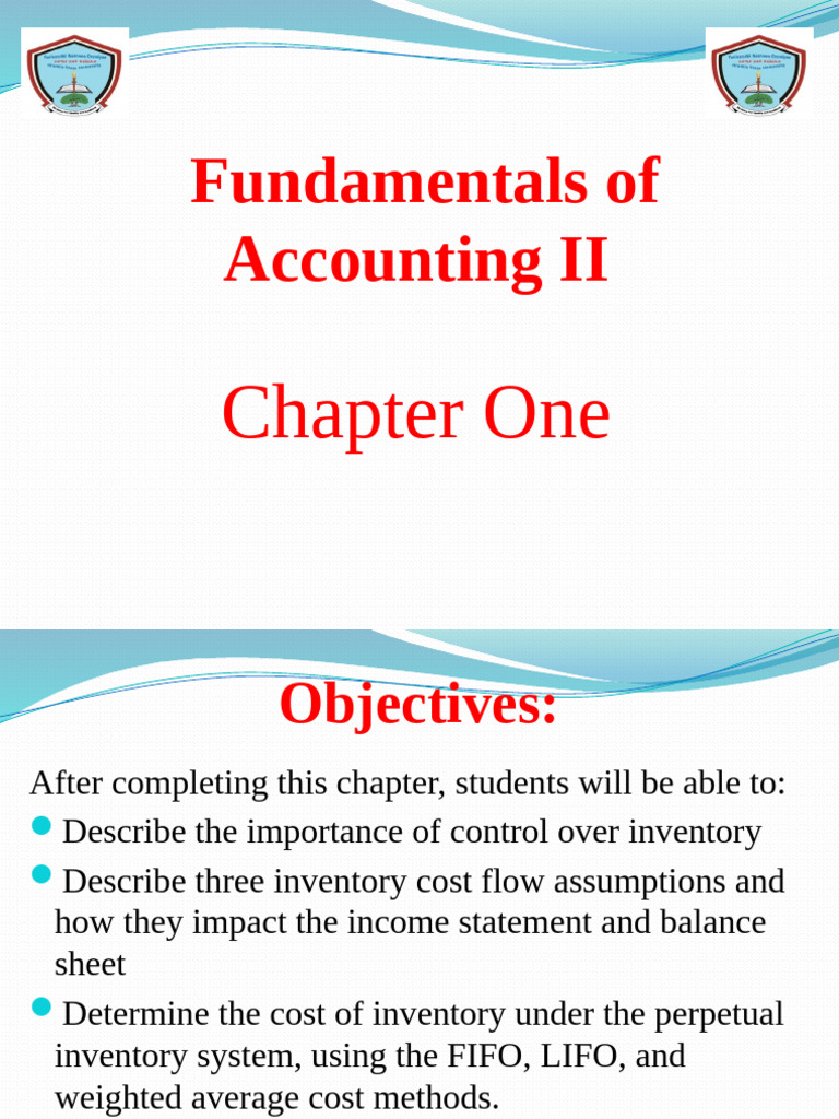 Funda. II Ch. 1-1 | PDF | Inventory | Inventory Valuation
