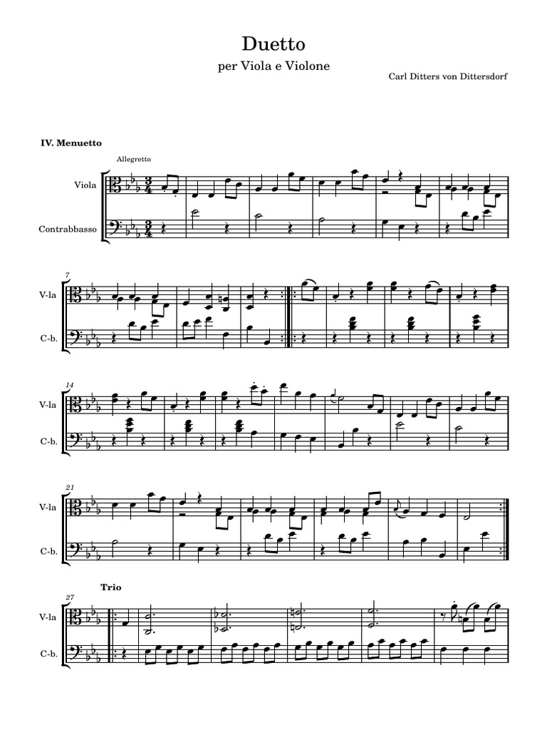 Duetto Bass Viola | PDF