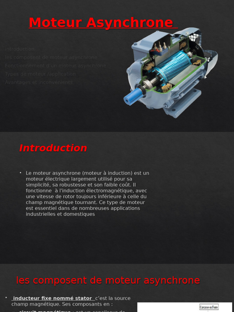 Moteur Asynchrone : Fonctionnement et Types | PDF | Inducteur ...