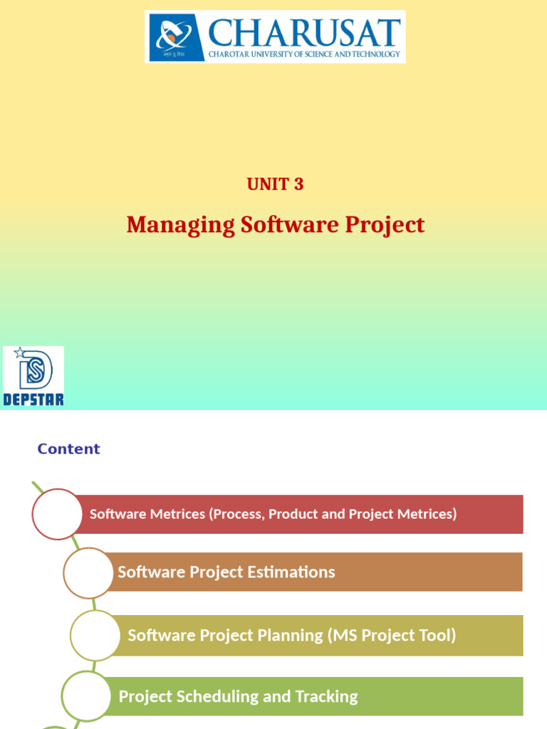 Chapter 03 Managing Software Project | PDF | Risk | Risk Management