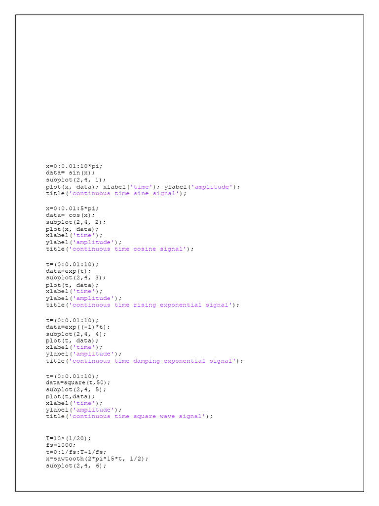 Exp1 (DSP Lab) | PDF