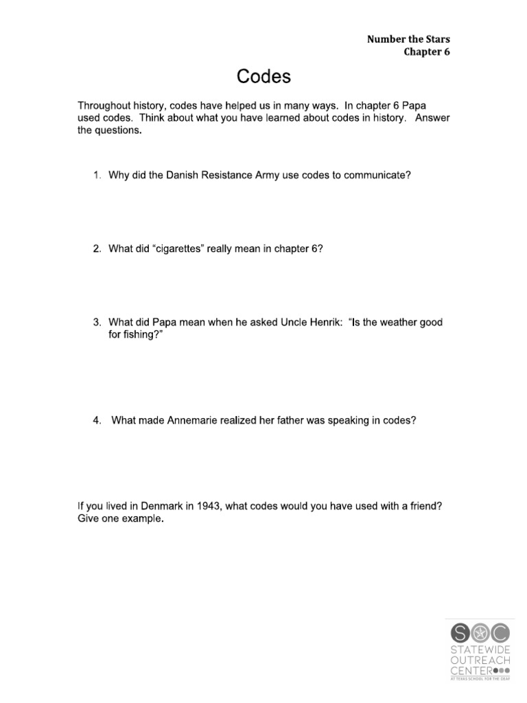 codes worksheet | PDF