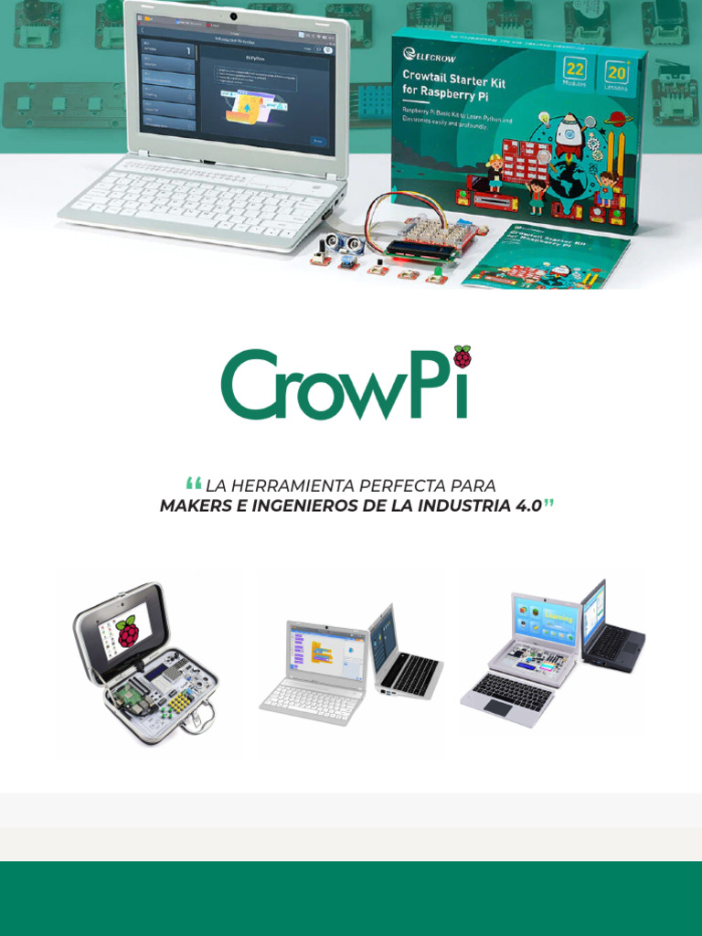 Crowpi Informacion | PDF | Pantalla táctil | Raspberry Pi