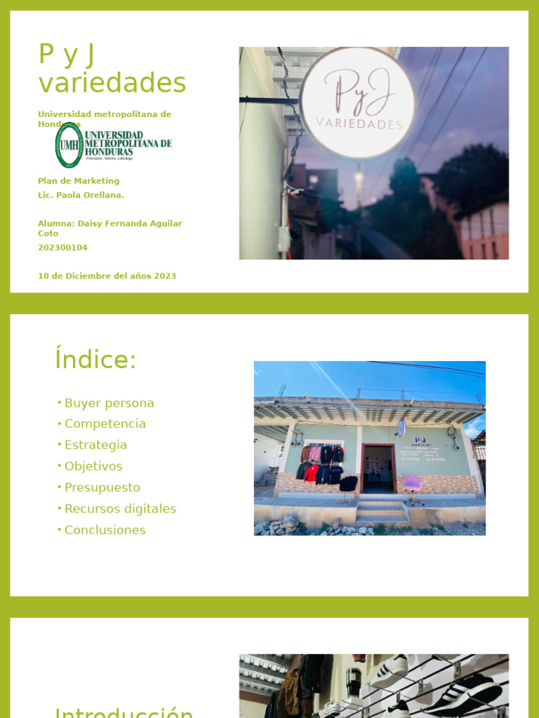 P y J Variedades | PDF | Presupuesto | Marketing