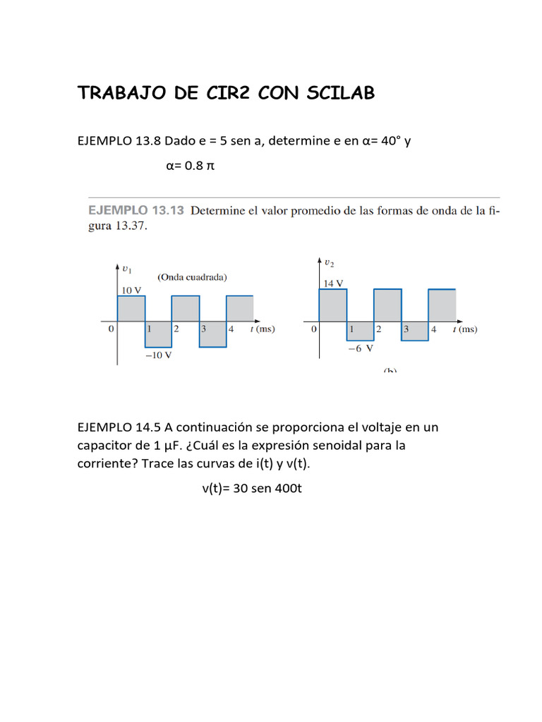 Trabajo - Scilab | PDF