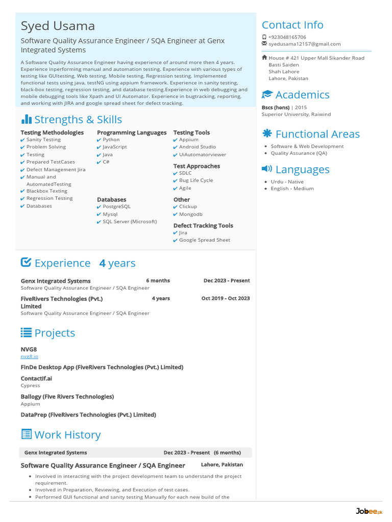 Syed Usama | PDF | Software Testing | Mobile App