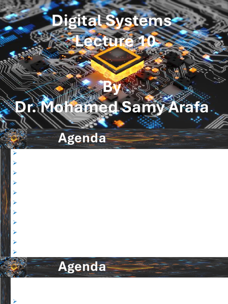 Lecture 10 - Digital Systems - DR - Mohamed Samy Arafa | PDF | Digital Electronics | Computer ...
