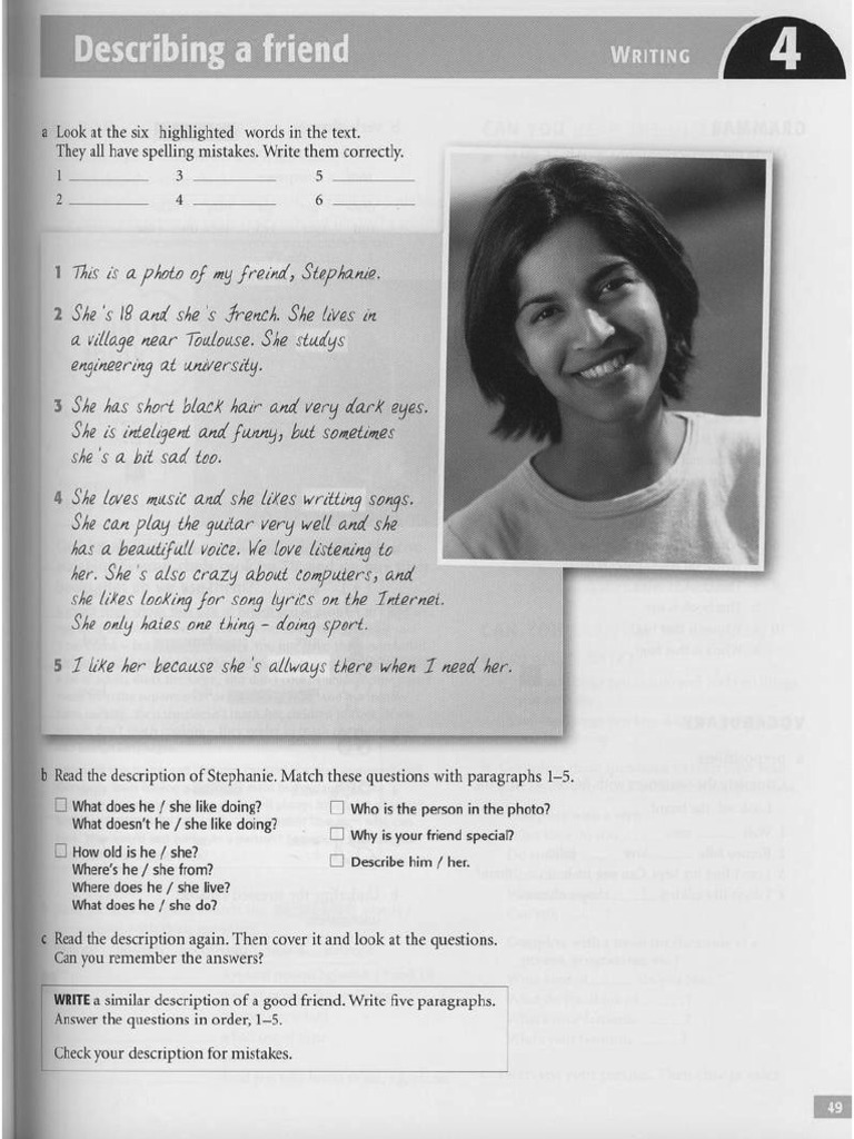 Describing A Friend | PDF
