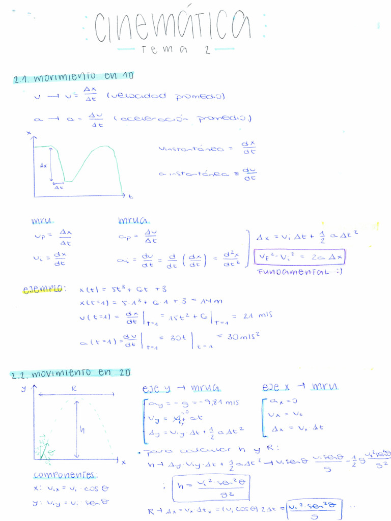Fg-Tema 2-Cinemática | PDF