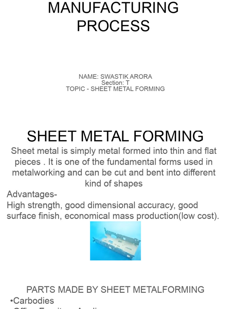 Sheet Metal Forming - Manufacturing Process | PDF