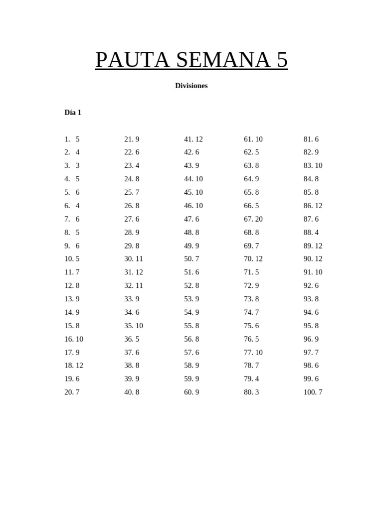 PAUTA SEMANA 5 | PDF