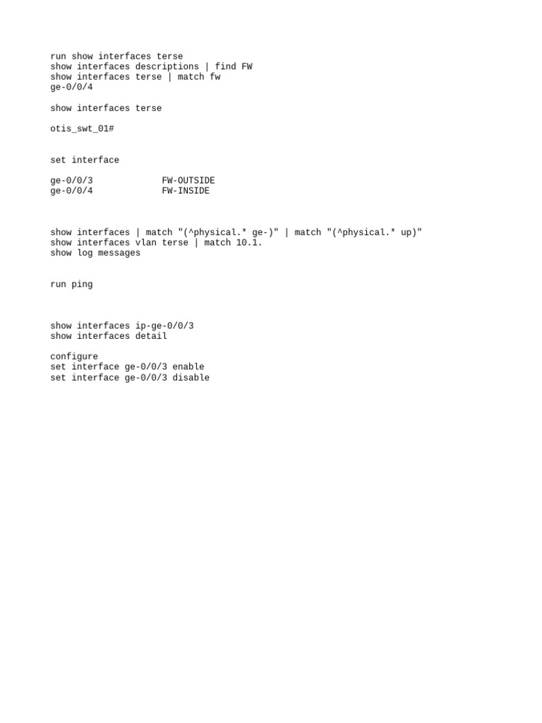 Comandos Juniper | PDF