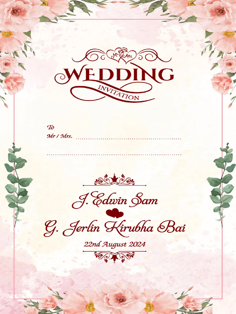 Edwin - Wedding Invitation | PDF