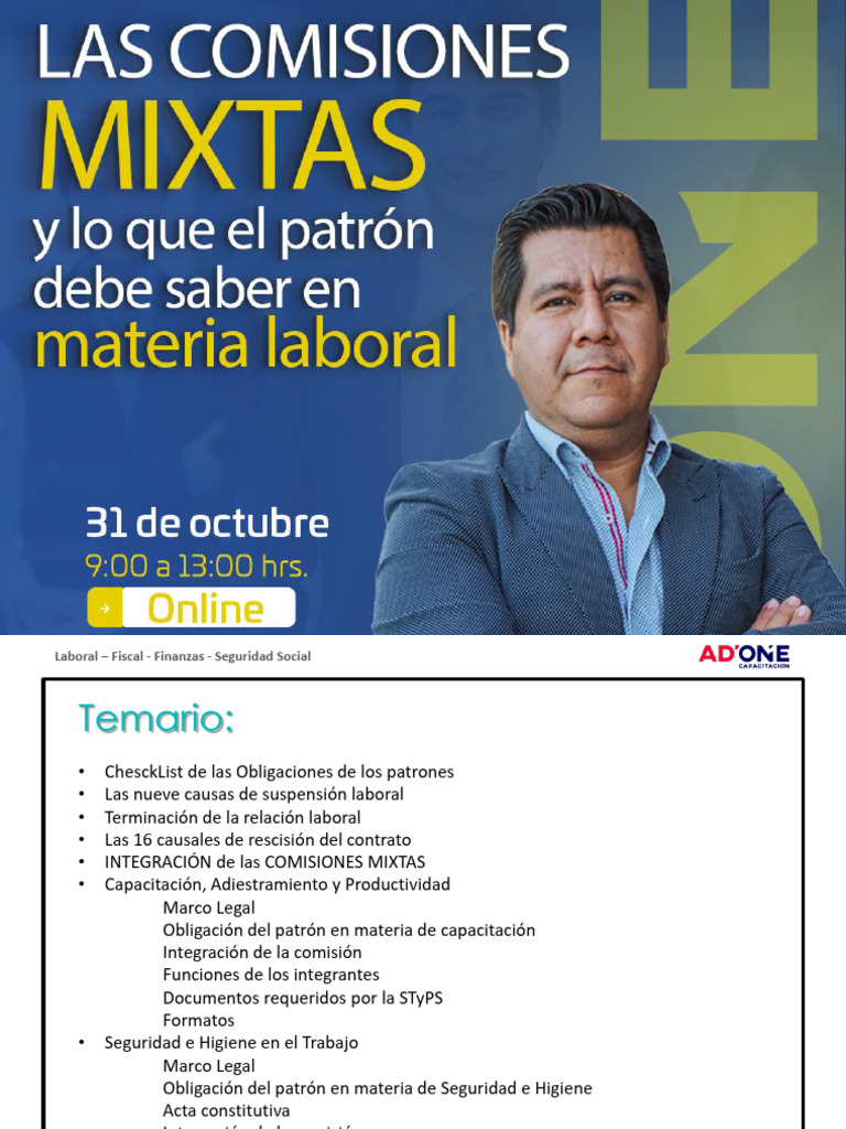 Material Las Comisiones Mixtas, Lo Que El Patrón Debe Saber en Materia Laboral | PDF | Derecho ...