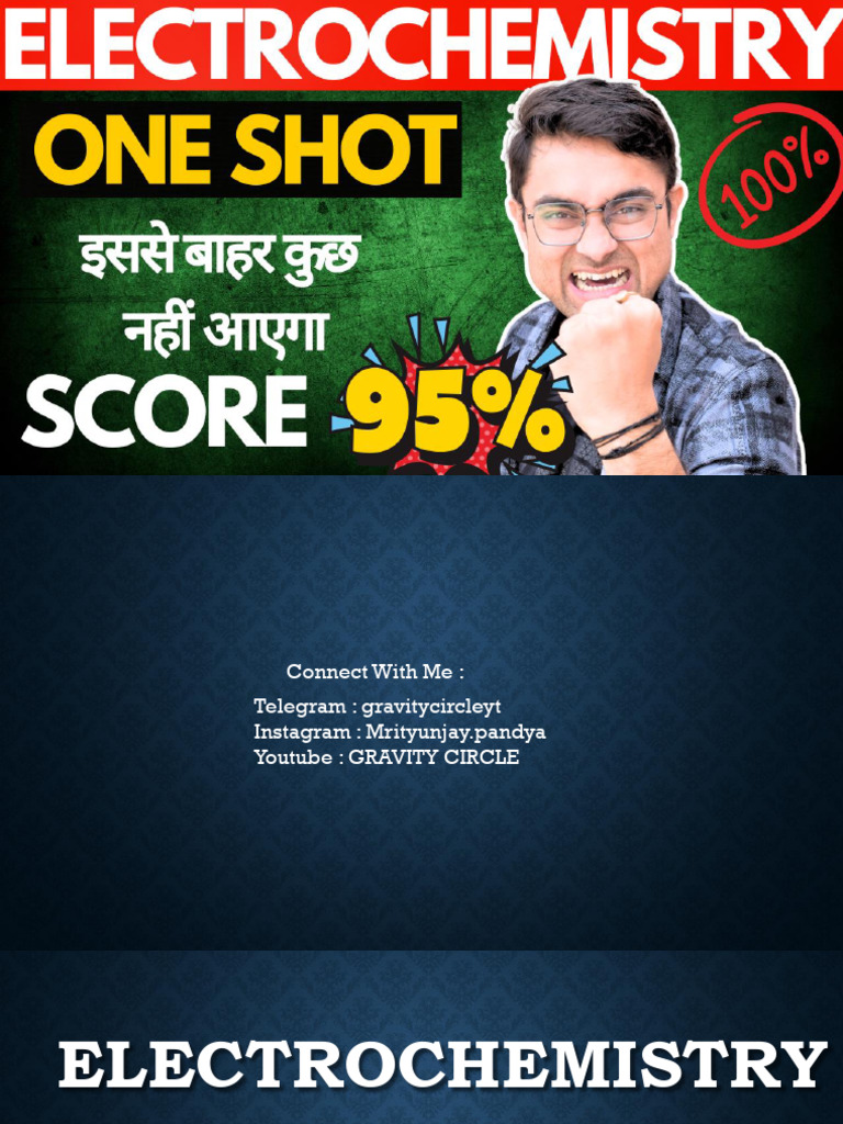 Electrochemistry One Shot - Mritunjay Sir - Vedantu 11 and 12 | PDF | Electrochemistry | Redox