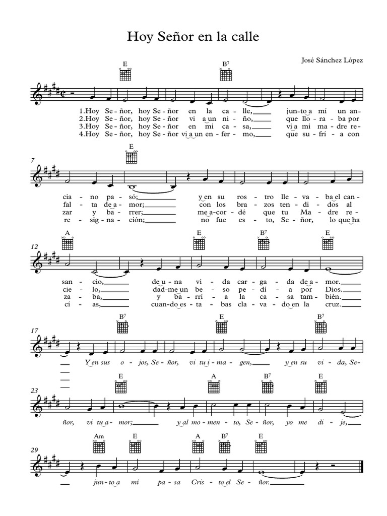 Hoy Señor en la calle - Padre Josico | PDF