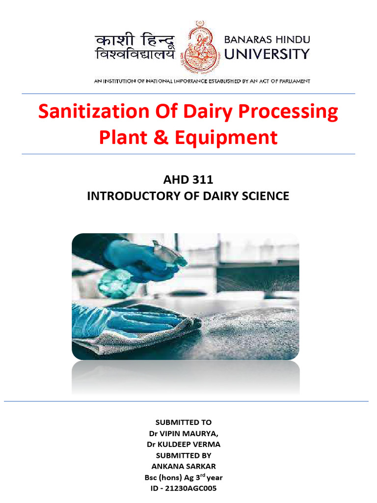 Sanitization of dairy processing plant PDF 2 | PDF | Disinfectant ...