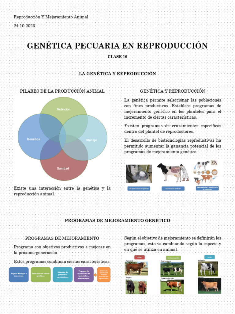 Genética y Mejoramiento en Reproducción Animal | PDF | Reproducción ...