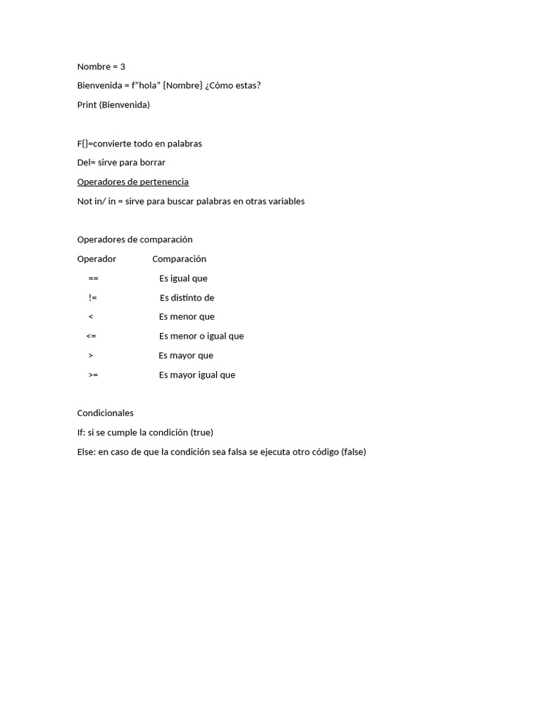 Fundamentos de Programación en Python | PDF