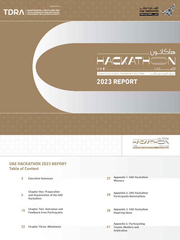 UAE Hackathon 60 Final Report EN | PDF | United Arab Emirates | Innovation