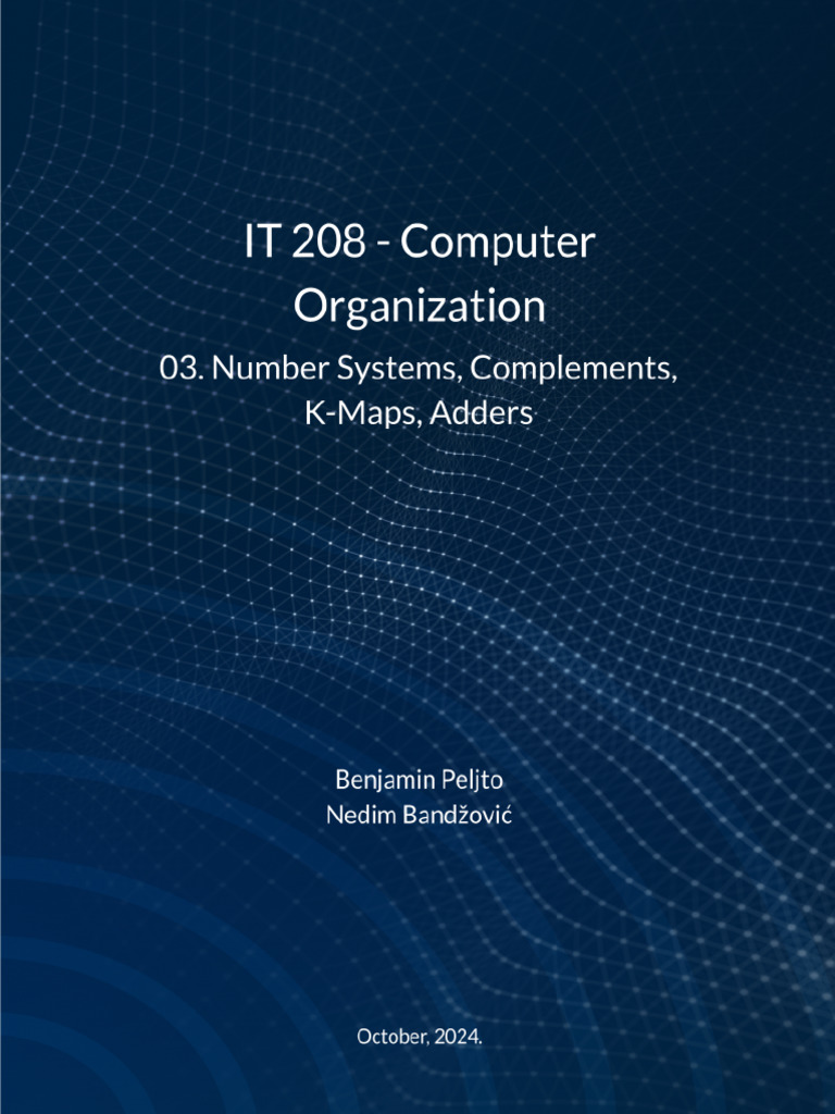 03. Number Systems, Complements, K-Maps, Adders, Multiplexers | PDF ...