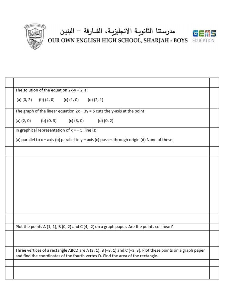 Coordinate Geometry Worksheet | PDF | Cartesian Coordinate System ...