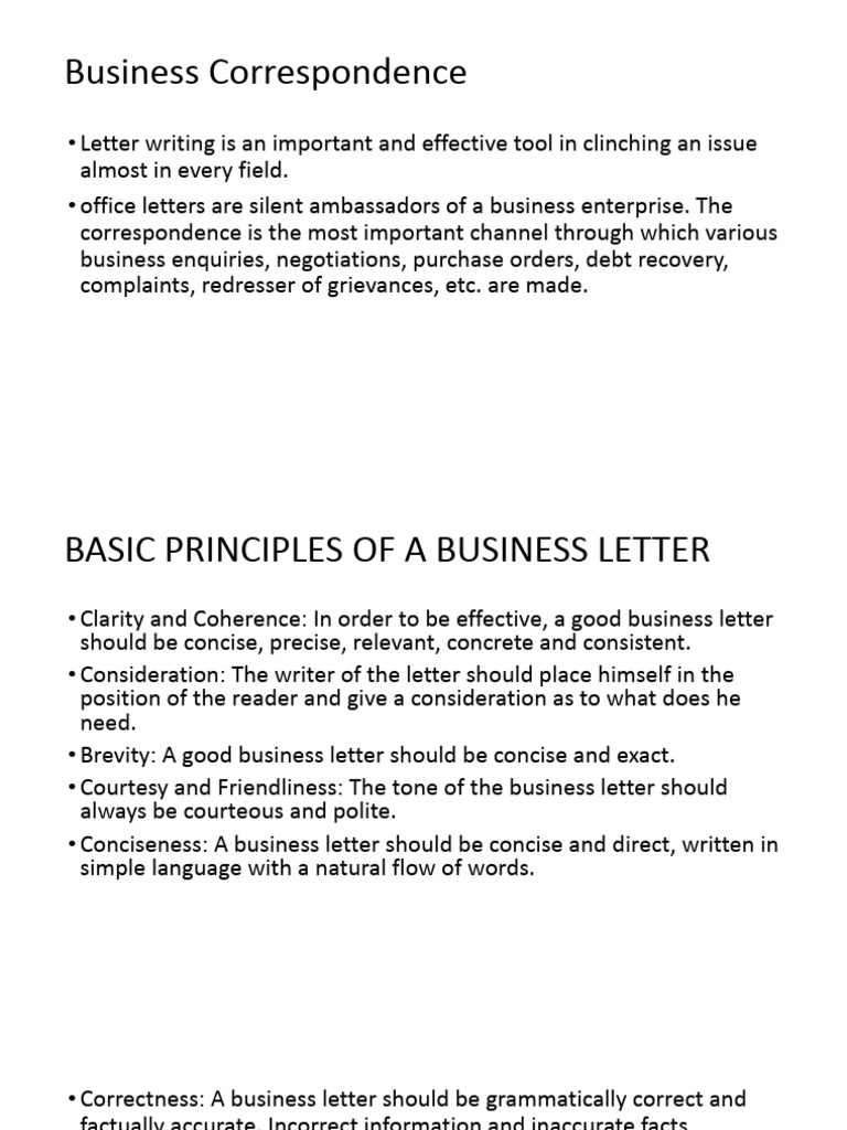Principles of Effective Business Letters | PDF | Memorandum